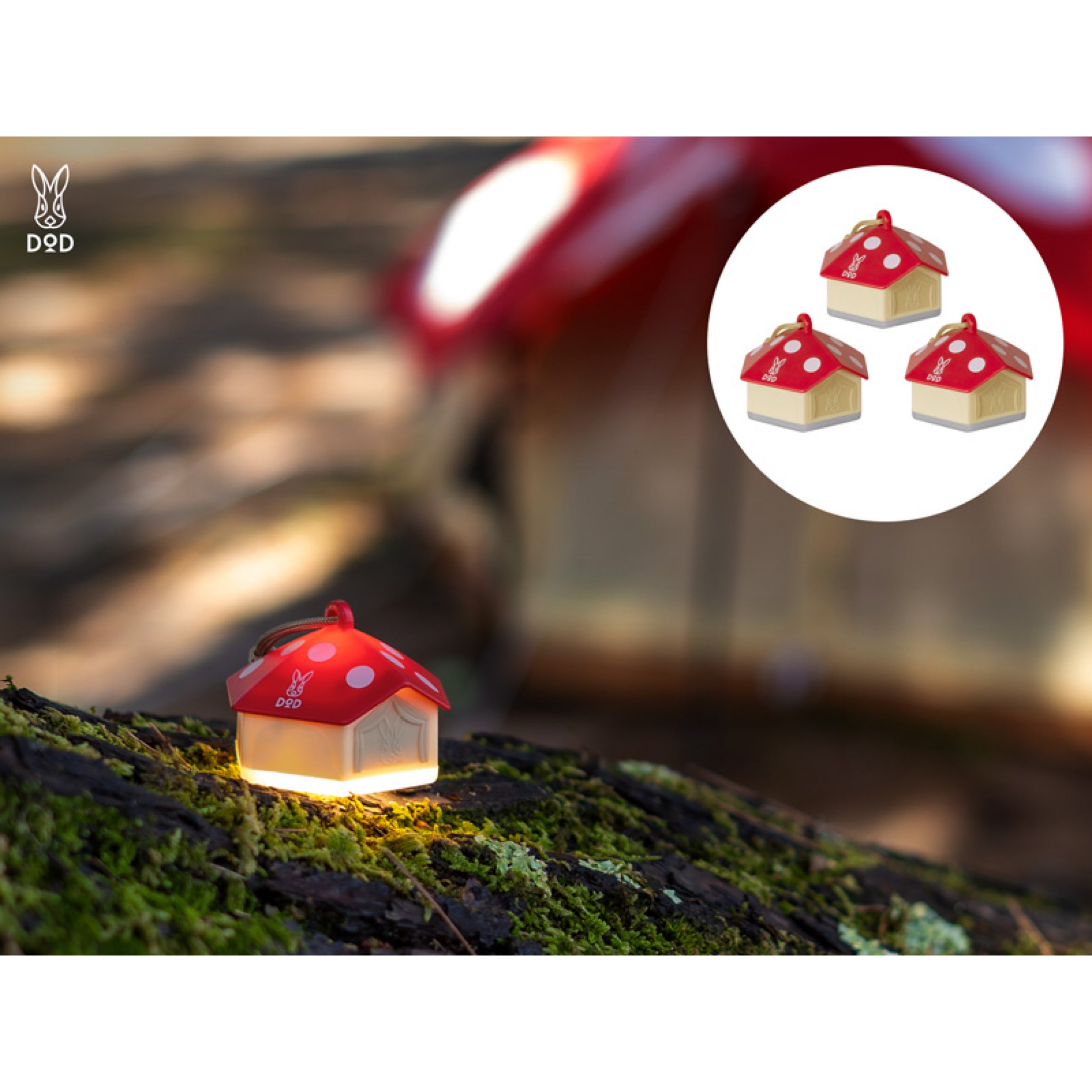 DOD MINI KINOKO LIGHT (3 SETS) 蘑菇營款露營燈 3個套裝 L3-046-RD – CampingCat Outdoor